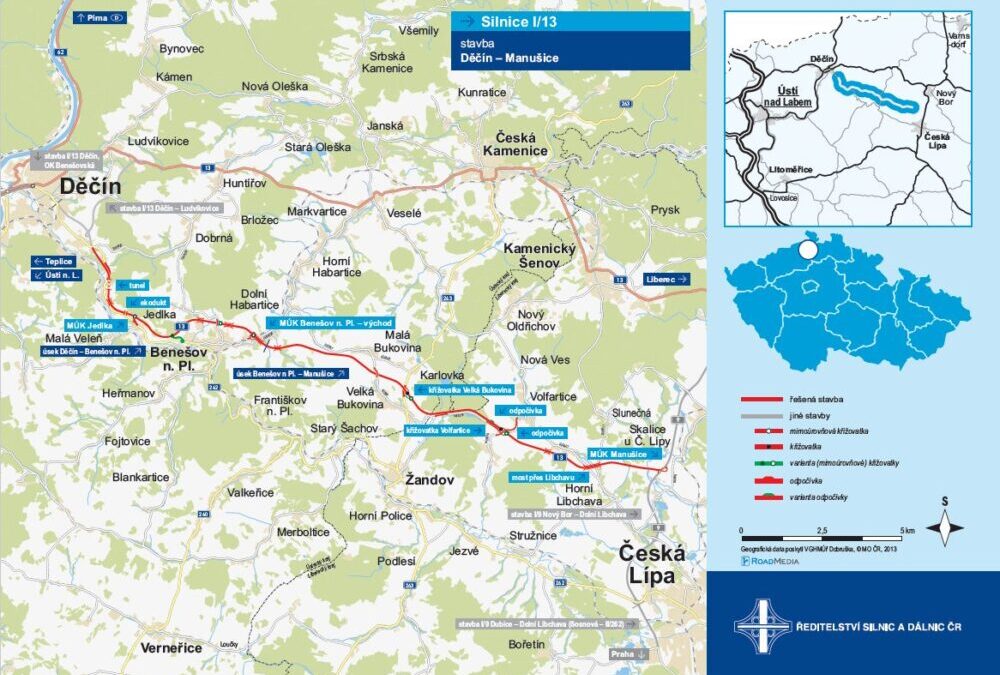 Stavba nového vedení silnice I/13 Děčín - Manušice - Ředitelství silnic ...