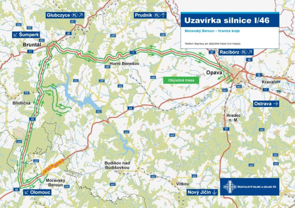 Moravský Beroun a Opavu spojí objízdná trasa plánované opravy ...