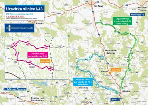 Uzavírka silnice I/43 v obci Rozhraní - Ředitelství silnic a dálnic s ...
