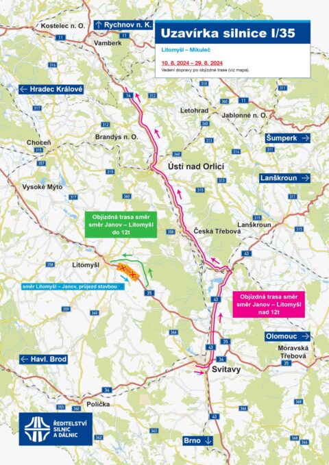 Na silnici I/35 v úseku mezi Litomyšlí a Mikulčí zahájíme opravu povrchu vozovky - Ředitelství ...