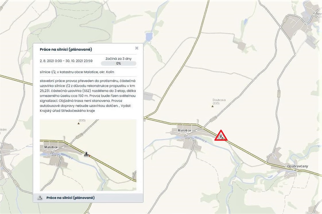 Na silnici I/2 zahájíme opravu propustku u Malotic - Ředitelství silnic ...