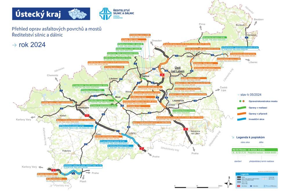 Přehled plánovaných oprav pro rok 2024 v Ústeckém kraji – květen ...