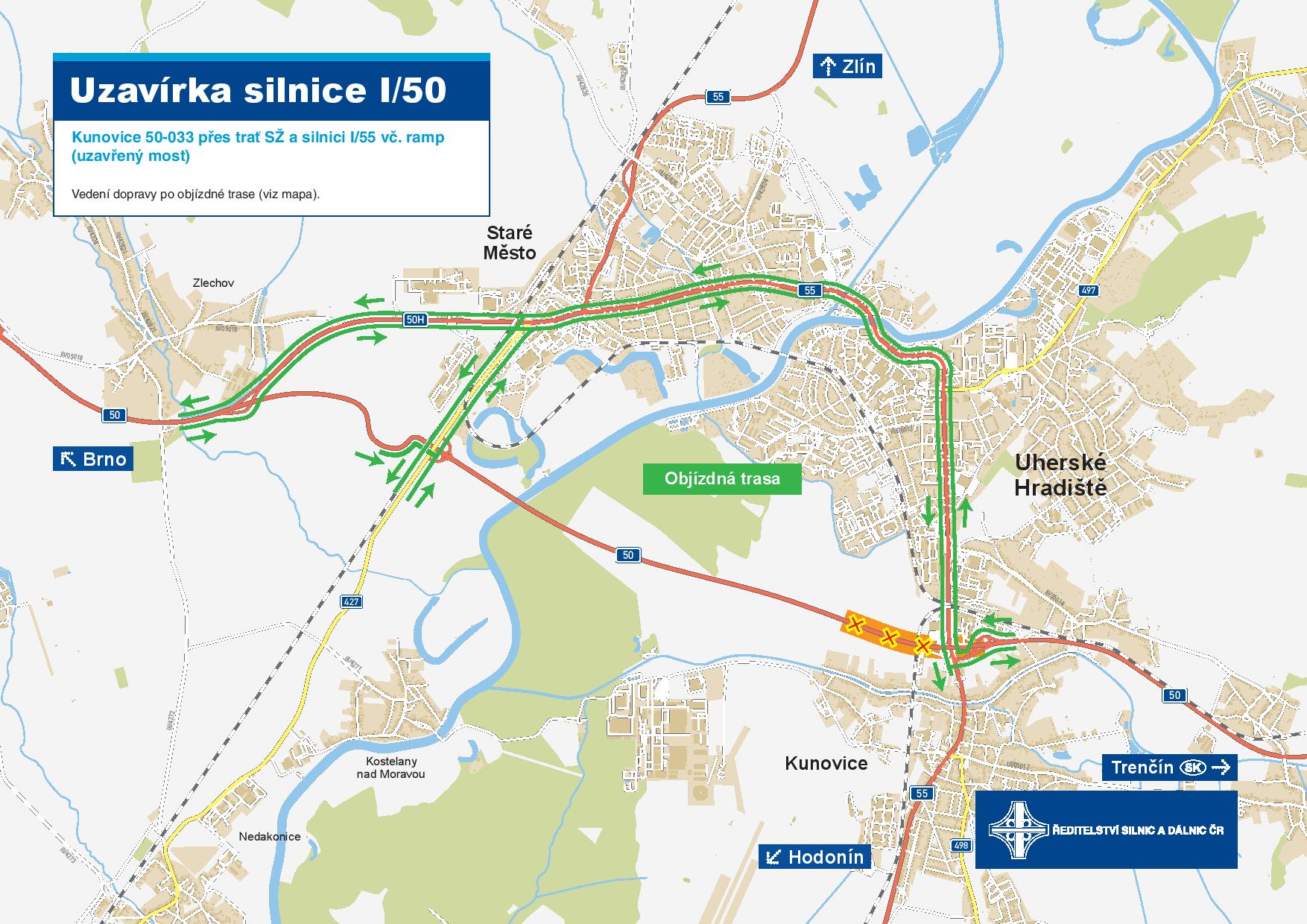 Oprava kunovické estakády si vyžádá úplnou uzavírku od soboty 24. září - Ředitelství silnic a ...