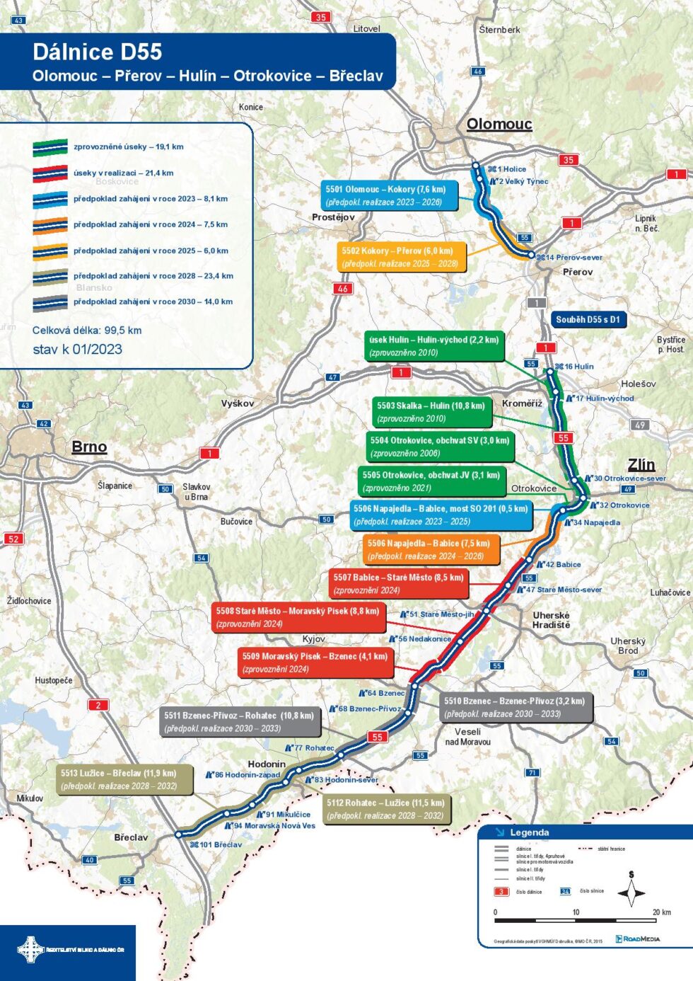 Jak vzniká stokilometrová dálnice D55 z Olomouce do Břeclavi ...